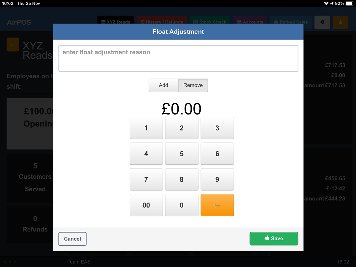 How to Adjust Your Float for Sundry External Expenses