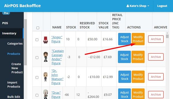 How to Setup Low Stock Warnings for your Items